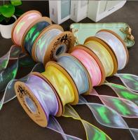 China Colorful Fishtail Gauze Ribbon Cake Flower Packaging DIY Floral Paper Ribbon for sale