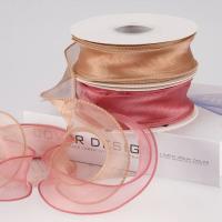 China 10yard Roll Silk Organza Lace Flower Fishtail Ribbon 40mm Width For Gift for sale