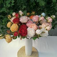 China Artificial Queen Rose Spray Bouquet Bunches For Home Decorations for sale