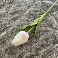 China Indoor Faux Single Branch Pvc Soft Feeling Plastic Artificial Real Touch Tulip Flowers for sale