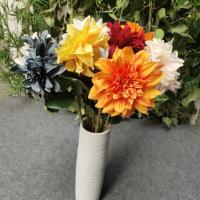 China European Style 3 Heads Dahlia Artificial Flower For Home Party Wedding Silk Flower for sale