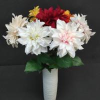 China European Style 3 Heads Dahlia Artificial Flower For Home Party Wedding Silk Flower for sale