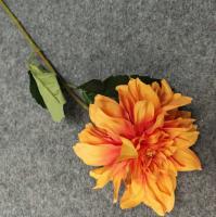 China European Style 3 Heads Dahlia Artificial Flower For Home Party Wedding Silk Flower for sale