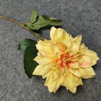 China European Style 3 Heads Dahlia Artificial Flower For Home Party Wedding Silk Flower for sale