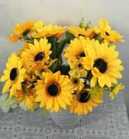 China Decorative Plastic Sunflower Artificial Decoration Sunflower for sale