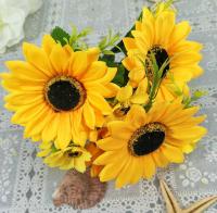 China Decorative Plastic Sunflower Artificial Decoration Sunflower for sale