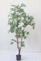 China Bonsai Fake Branch Banyan Microcarpa Green Leaf Plastic Artificial Ficus Tree Outdoor for sale