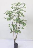 China Bonsai Fake Branch Banyan Microcarpa Green Leaf Plastic Artificial Ficus Tree Outdoor for sale