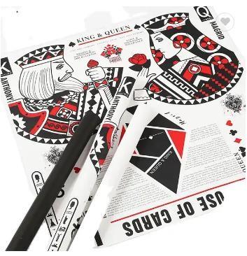 China Creative Playing Card Flower Wrappers Plastic Paper for sale