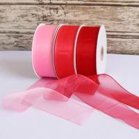 China 4CM snow yarn with ribbon transparent pearl yarn with wedding ribbon wholesale flowers tied ribbon for sale