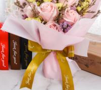 China Polyester ribbon flower gift box clothing accessories ribbon printed logo ribbon 50 yards/roll 2.5cm for sale
