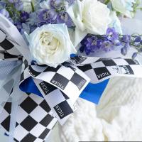 China One Side Of Plaid Pattern Flower Wrapping Paper Gift Wrapping Plastic Paper for sale
