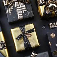 China FAMOUS Black Gilding Custom Silk Ribbon Printed For Logo Gifts Tapes Webbing Wholesale for sale