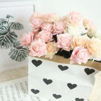 China Single Stem Artificial Rose Flowers Valentines Blossom Silk Bridal Wedding Rose Bouquet for sale