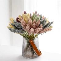 China Home Decor Foam Berry Spike Mini Fake Vanilla Flower Artificial Baby Breath Flowers for sale