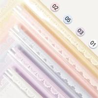 China Lace Border Floral Packaging Paper Plastic Transparent Paper for sale