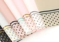China Hansu Paper Wave Dot Border Rose Bouquet Wrapping Paper Translucent Waterproof for sale