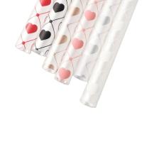 China Foggy OPP Love Pattern PE Waterproof Flower Packaging Paper Gravure Printing for sale