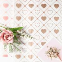 China Foggy OPP Love Pattern PE Waterproof Flower Packaging Paper Gravure Printing for sale