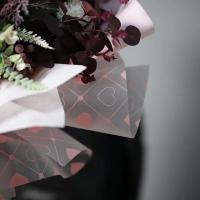 China Foggy OPP Love Pattern PE Waterproof Flower Packaging Paper Gravure Printing for sale