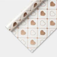 China Foggy OPP Love Pattern PE Waterproof Flower Packaging Paper Gravure Printing for sale