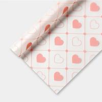 China Foggy OPP Love Pattern PE Waterproof Flower Packaging Paper Gravure Printing for sale