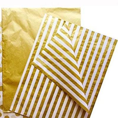 China Fade Resistant Gold Kraft Gift Wrap Paper with Inkjet Printing Technology for sale