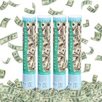 China 12-36 Inch Euro Money Filler Biodegradable Dollar Party Popper Confetti Cannon for sale