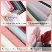 China Gift Packing Florist Bouquet Wrapping paper Golden Border Rose Korean Style Half Transparent for sale