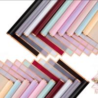 China Korean Style Half Transparent Golden Border Rose Wrapping Paper 58*58cm 20 Sheets per Pack for sale