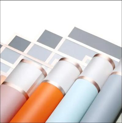 China Gold Side Korean Waterproof Flower Wrapping Paper Florist Supplies Colorful Packing Papers for sale