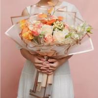 China 20pcs wrappers flower korean style color cheap florist bouquet flower wrapping paper for sale