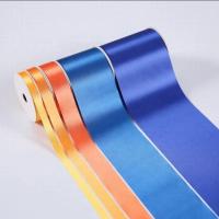 China Polyester Decoration Gift Ribbon Satin 10mm 100mm Custom Roll for Packing Christmas for sale