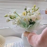China Frosted Flower Wrapping Paper With Wavy Lines Gift Packaging Waterproof Gift Wrapper for sale