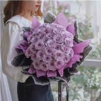 China Frosted Flower Wrapping Paper With Wavy Lines Gift Packaging Waterproof Gift Wrapper for sale