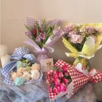 China 58*58 cm 20pcs per pack Synthetic Paper Flower Wrapping Paper for DIY Flower Bouquet for sale