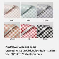 China 58*58 cm 20pcs per pack Synthetic Paper Flower Wrapping Paper for DIY Flower Bouquet for sale