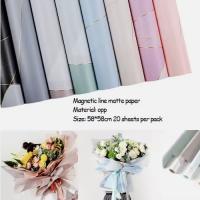 China Recycled Pulp Magnetic Lines Flower Wrapping Paper for Gravure Printing Compatibility for sale