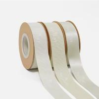 China Custom Embossed Ribbon for Craft Packaging Sustainable Polyester Glitter Satin Grosgrain for sale