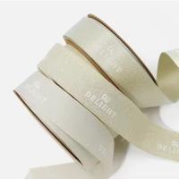 China Custom Embossed Ribbon for Craft Packaging Sustainable Polyester Glitter Satin Grosgrain for sale