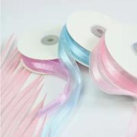China Polyester Double Face Organza Ribbon Roll 1 Inch Width for Wedding Craft Gift Bow for sale
