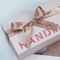 China Customized Satin 3D Name Company Logo Printed Floral Ribbon for Valentine's Day Decor for sale