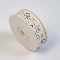 China Single Face RPET Recycled Cotton Ribbon 100% Cotton 10mm-100mm Custom Printed Silk Screen Crafts Gifts for sale