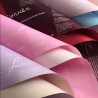 China Customized Color Opaque Flower Wrapping Paper for Waterproof Gift Packaging for sale