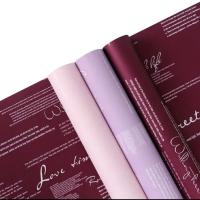 China Customized Color Opaque Flower Wrapping Paper for Waterproof Gift Packaging for sale