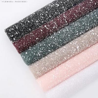 China Fancy Design Snow Mesh Wrapping Paper in Bright Colors for Flower Packing for sale