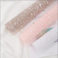 China Fancy Design Snow Mesh Wrapping Paper in Bright Colors for Flower Packing for sale