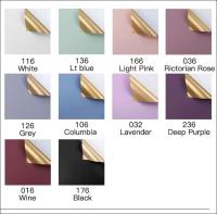 China 64X34X0.36 cm Well Handfeel Double-sided Plastic Flower Wrapping Paper with Gold for sale