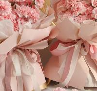 China 64X34X0.36 cm Well Handfeel Double-sided Plastic Flower Wrapping Paper with Gold for sale