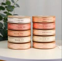 China 17X17X3 cm Package Size Decorative Gold Foil Branded Ribbon for Customized Packaging for sale